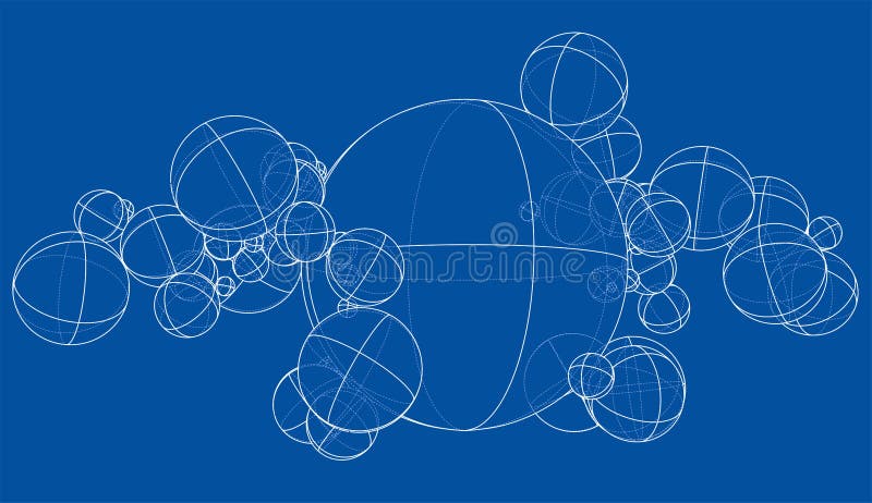 Abstract Outline Spheres Concept. Vector Stock Vector - Illustration of ...
