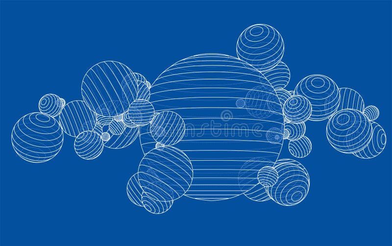 Abstract Outline Spheres Concept. Vector Stock Vector - Illustration of ...