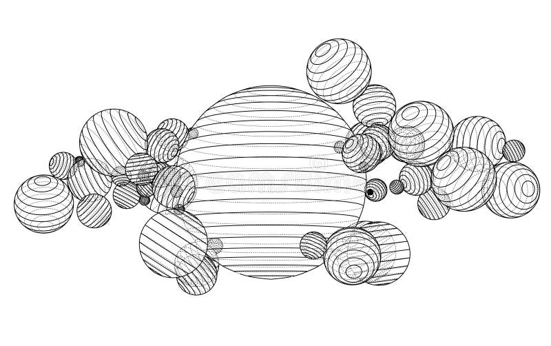 Abstract Outline Spheres Concept. Vector Stock Vector - Illustration of ...