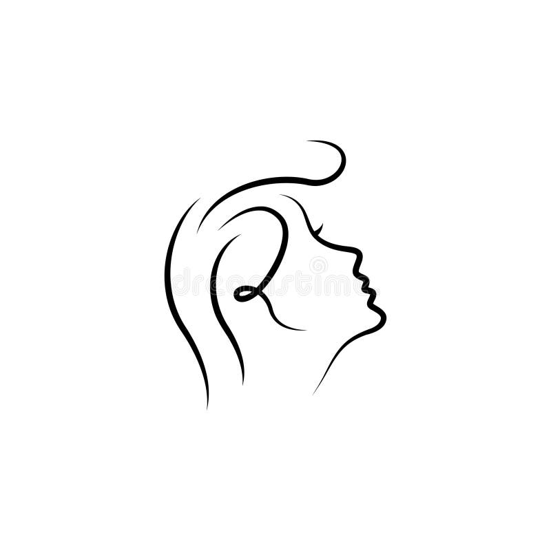 Abstract Outline Vector Face Logo Stock Vector - Illustration of ...