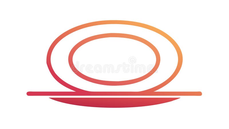 Abstract Oval with Layers Icon for Data Flow or Objects, Vector Design ...