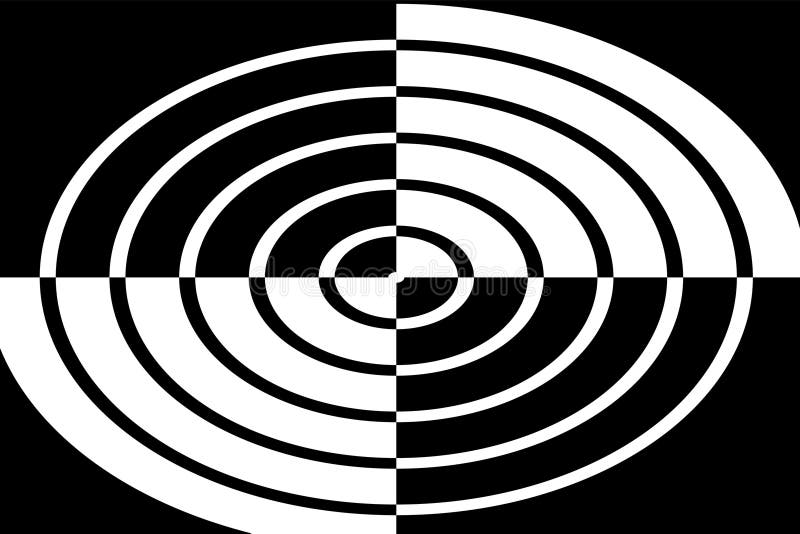 Abstract Oval Pattern on Rectangle Black and White Background Stock ...