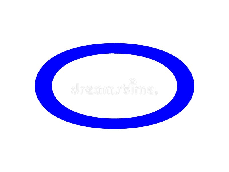 Oval Ring, Ellipse Shape Circle, Thick Stroke Stock Illustration ...