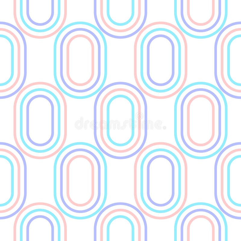 Abstract Oval Shapes Geometric Seamless Vector Pattern. Stock Vector ...