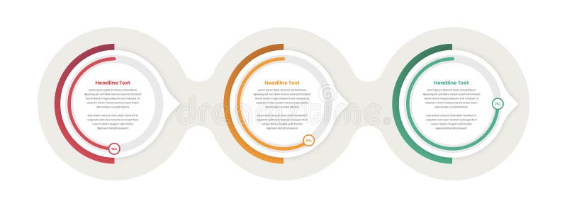 Abstract Oval Shapes Steps Infographic Text Presentation Template with ...