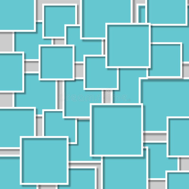 Abstract Overlaping Light Blue Boxes, Seamless Pattern, Vector ...
