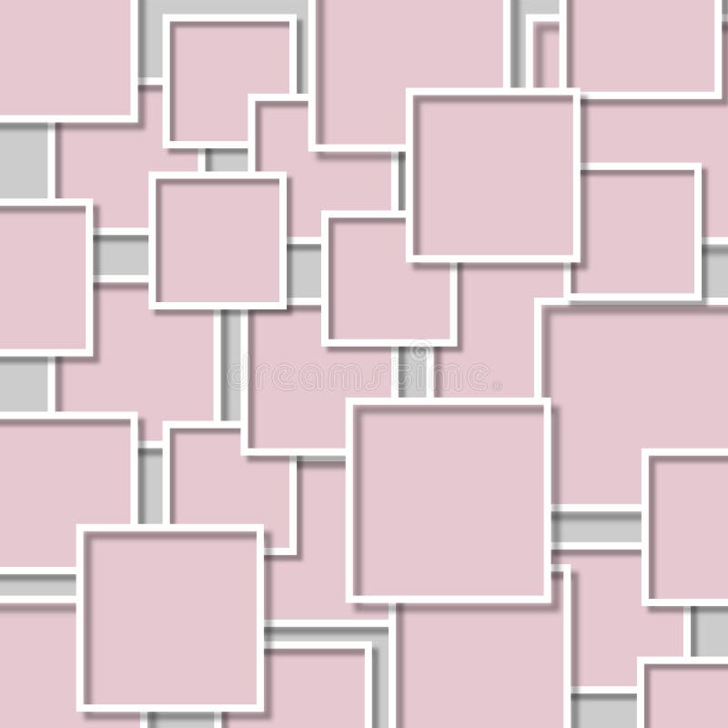 Abstract Overlaping Pink Boxes, Seamless Pattern, Vector Illustration ...
