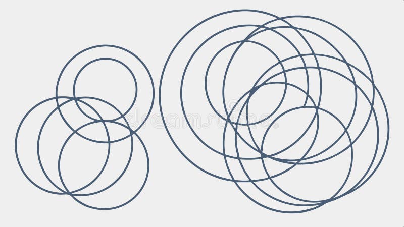 Abstract Overlapping Circles, Connection, Network, Abstract Design Element Vector Design ...