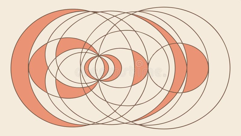 Abstract Overlapping Circles Pattern, Connection, Network, Modern Design Element Vector Design ...