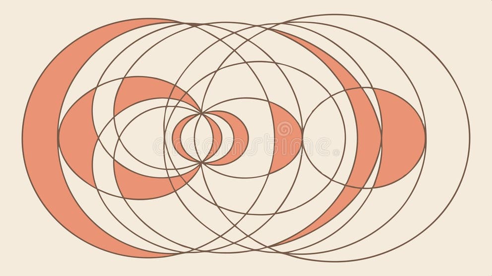 Abstract Overlapping Circles Pattern, Connection, Network, Modern Design Element Vector Design ...