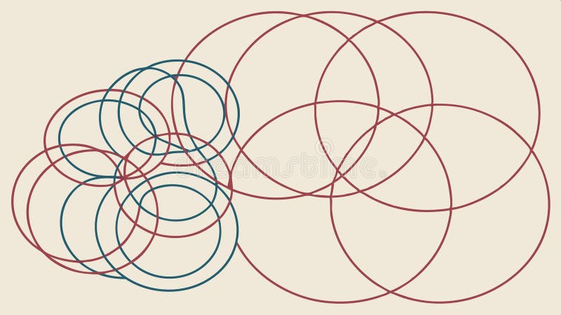 Abstract Overlapping Circles Pattern Vector Design Generative AI Stock Vector - Illustration of ...