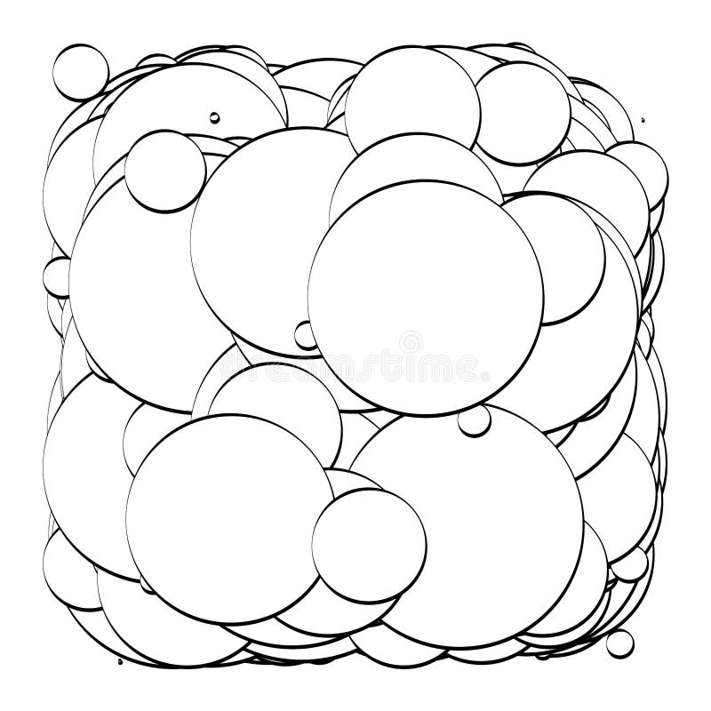 Abstract Overlapping Circles Pattern Vector Illustraiton Stock Vector ...