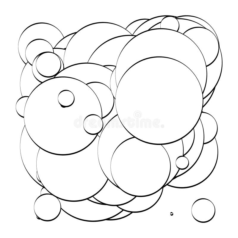 Abstract Overlapping Circles Pattern Vector Illustraiton Stock Vector ...