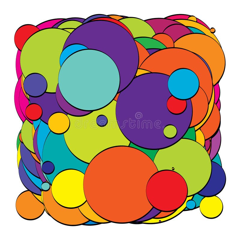 Abstract Overlapping Circles Pattern Vector Illustraiton Stock Vector ...
