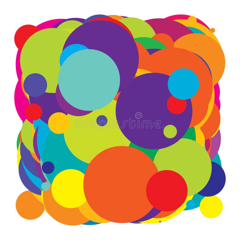 Abstract Overlapping Circles Pattern Vector Illustraiton Stock Vector