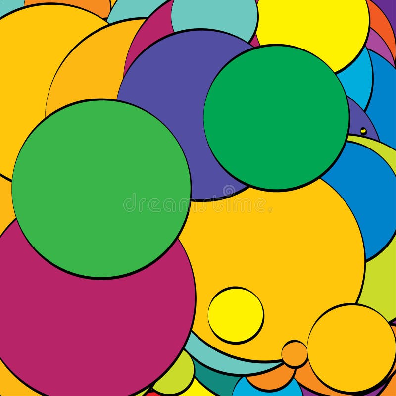 Abstract Overlapping Circles Pattern Vector Illustraiton Stock Vector
