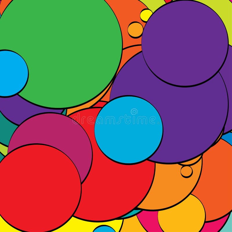 Abstract Overlapping Circles Pattern Vector Illustraiton Stock Vector ...