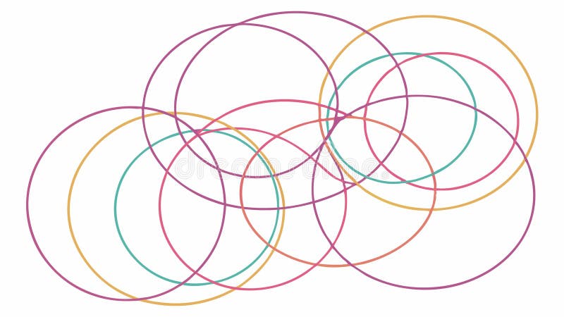 Abstract Overlapping Circular Lines Pattern Graphic, Vector Design Generative AI Stock Vector ...