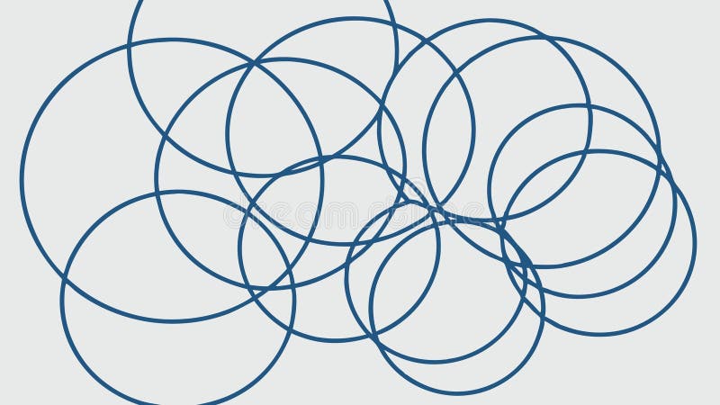 Abstract Overlapping Circular Lines Pattern Vector Design Generative Ai Stock Vector