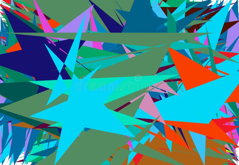 Abstract Overlapping Colorful Shapes. Geometric Art Background, Pattern ...