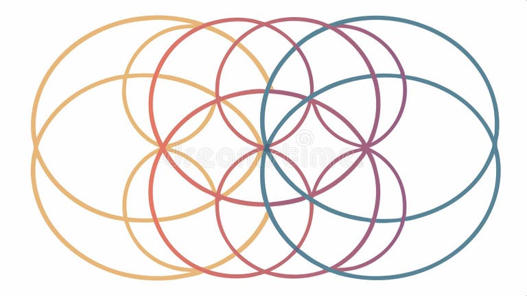 Abstract Overlapping Geometric Circle Pattern, Modern Design Element ...