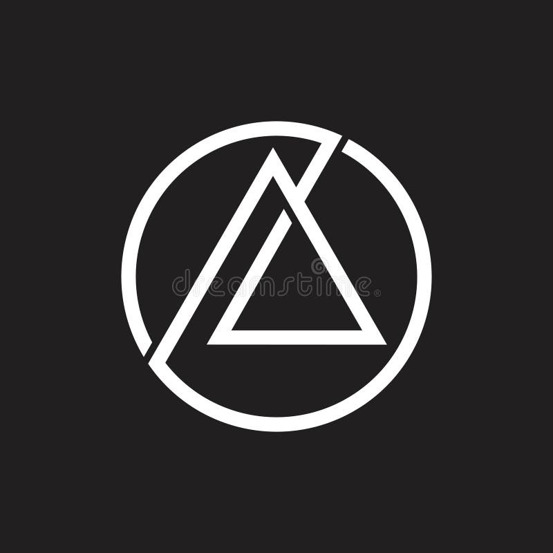 Abstract Overlapping Line Triangle Circle Logo Stock Vector ...