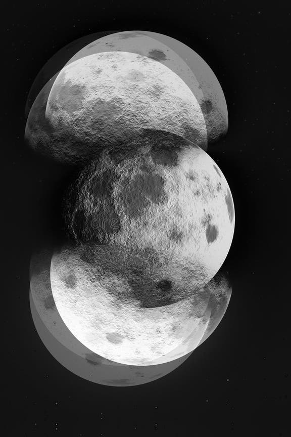 Abstract Overlapping Planets Suitable in Far Space Planet and Moons ...