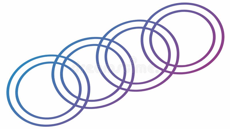 Abstract Overlapping Rings Pattern, Modern Interconnection Vector Design Generative AI Stock ...