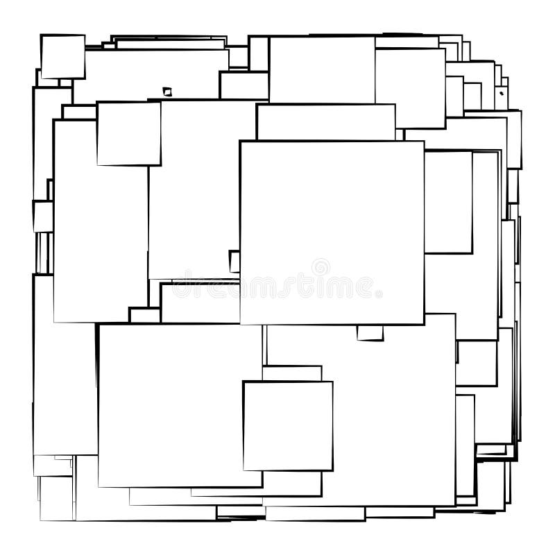 Abstract Overlapping Squares Pattern Vector Illustraiton Stock Vector ...