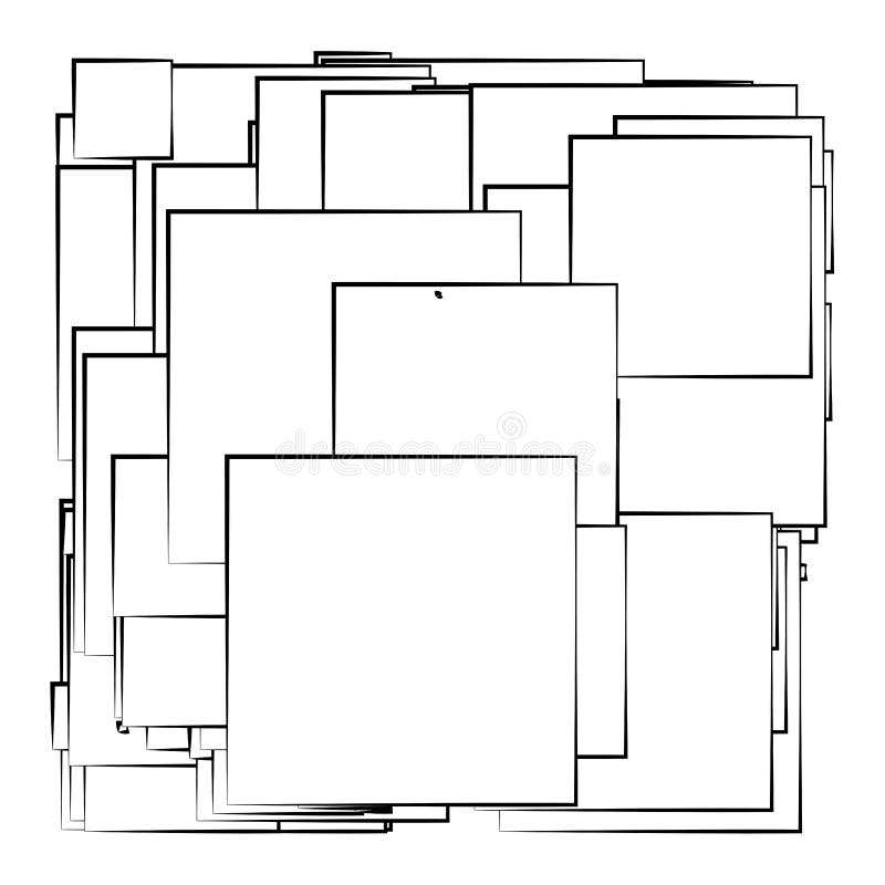 Abstract Overlapping Squares Pattern Vector Illustraiton Stock Vector ...