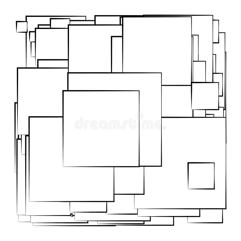 Abstract Overlapping Squares Pattern Vector Illustraiton Stock Vector ...