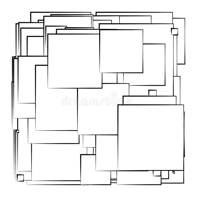 Abstract Overlapping Squares Pattern Vector Illustraiton Stock Vector ...