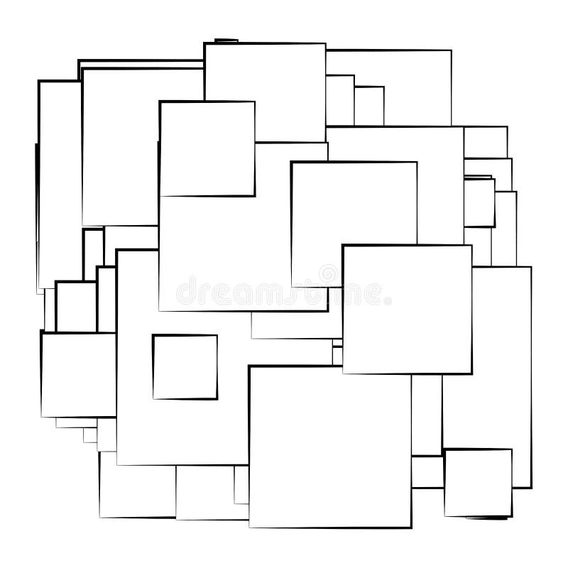 Abstract Overlapping Squares Pattern Vector Illustraiton Stock Vector ...