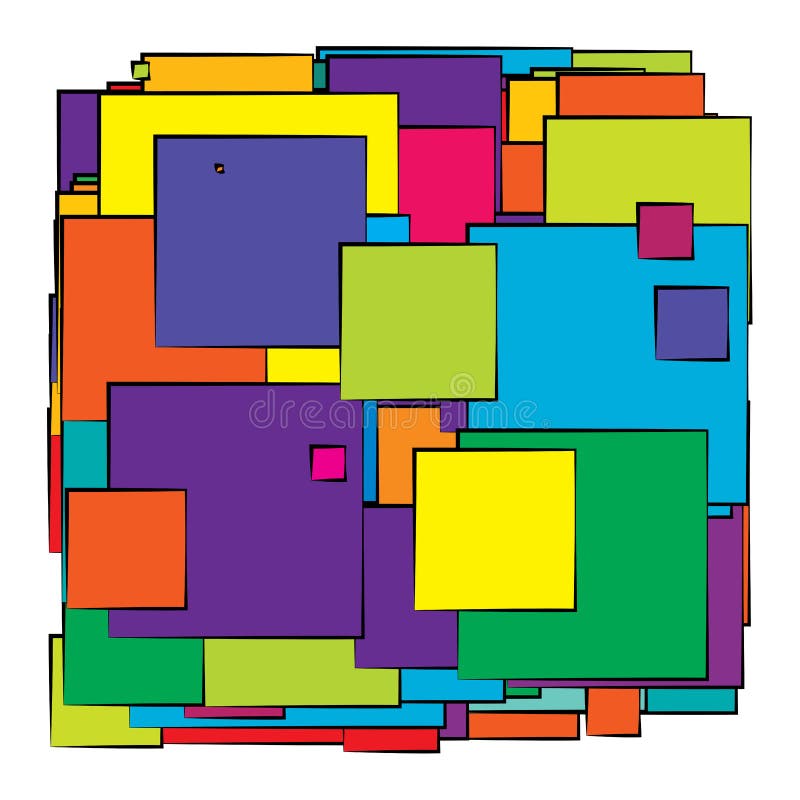 Abstract Overlapping Squares Pattern Vector Illustraiton Stock Vector ...