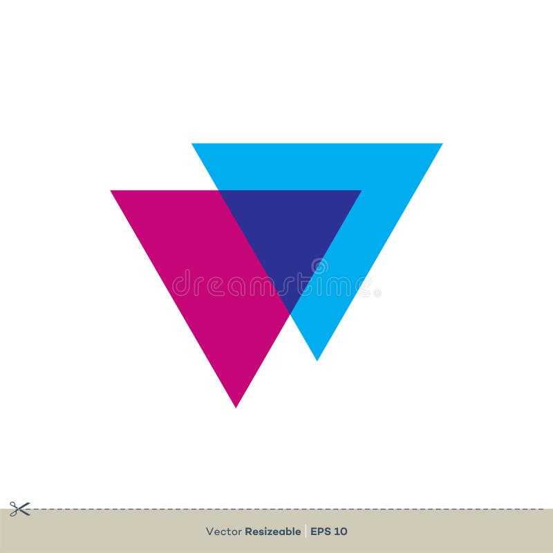 Abstract Overlapping Triangle Icon Vector Logo Template Illustration ...