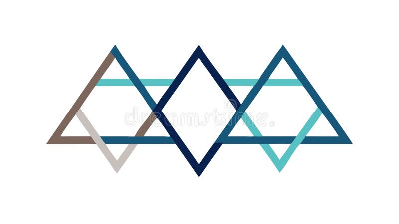 Abstract Overlapping Triangles Geometric Pattern, Vector Design ...