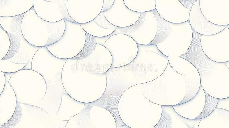 Abstract Overlapping White Circular Shapes Create Seamless, Uniform ...