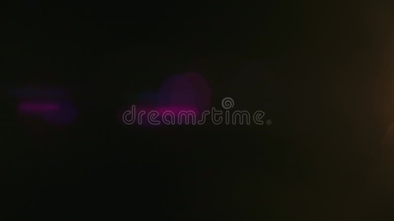 Moving Anamorphic Lens Flare Effect Across Dark Background Stock Video ...