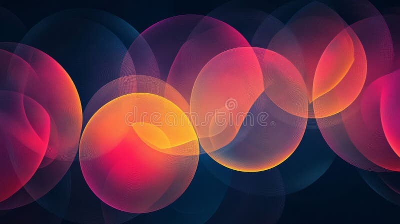 Abstract Overlay of Warm Colored Translucent Circles Stock Illustration ...
