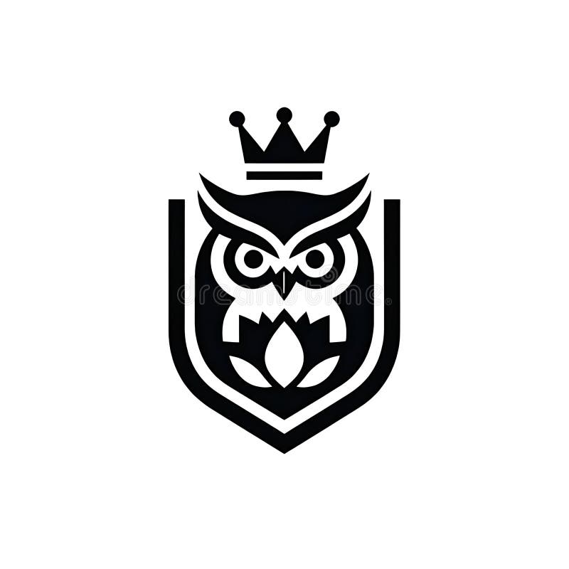 Abstract Owl Logo with Modern and Elegant Design Stock Illustration ...