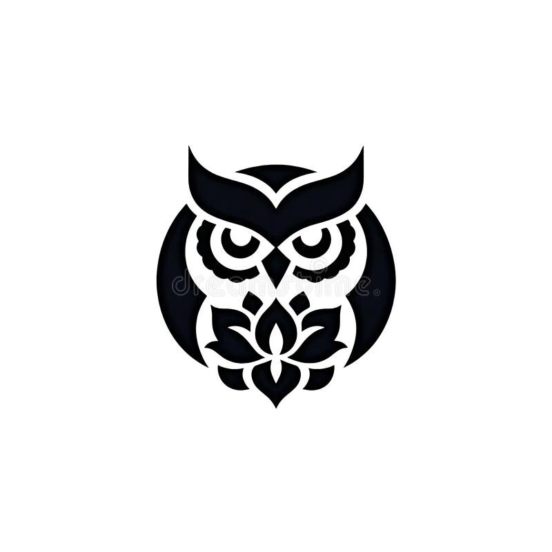 Abstract Owl Logo with Modern and Elegant Design Stock Illustration ...