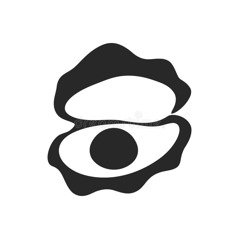 Abstract Oyster Icon stock vector. Illustration of marine - 361759430