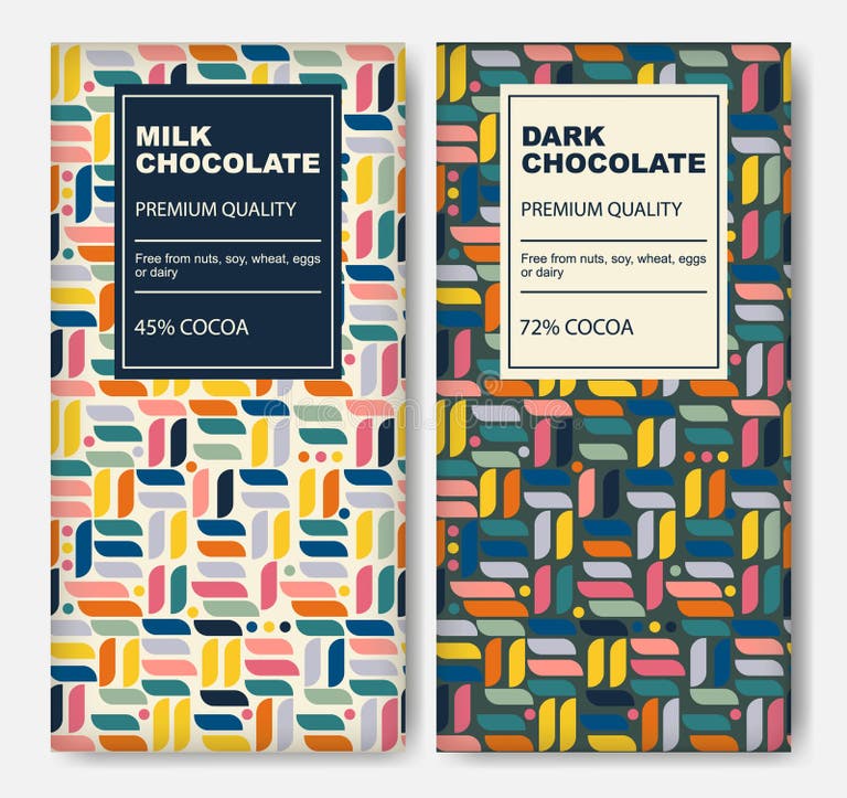 Abstract Packaging Design of Chocolate Bars. the Original Finest ...