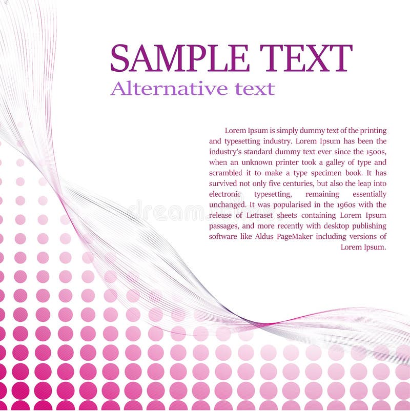 Abstract Page Decor Halftone with Sample Text Stock Vector ...
