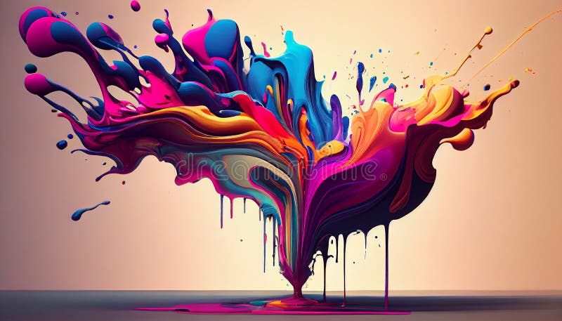 Abstract Paint Backdrop Ink Illustration of Multi Colored ,generative ... Abstract Paint Backdrop Ink Illustration of Multi Colored ,generative ...