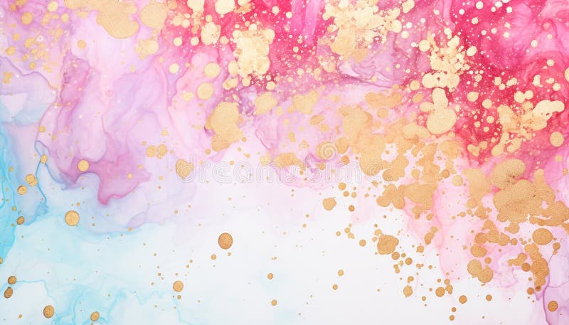 Abstract Paint Backdrop with Multi Colored Watercolor Paints Generated ...