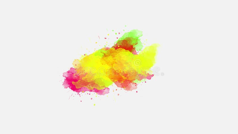 Abstract Paint Brush Ink Spreading on Solid Background Stock Video ...