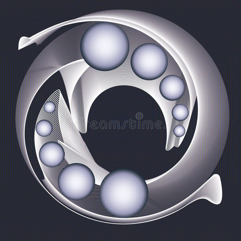 Abstract Paint Design Element with Spheres Stock Vector - Illustration ...