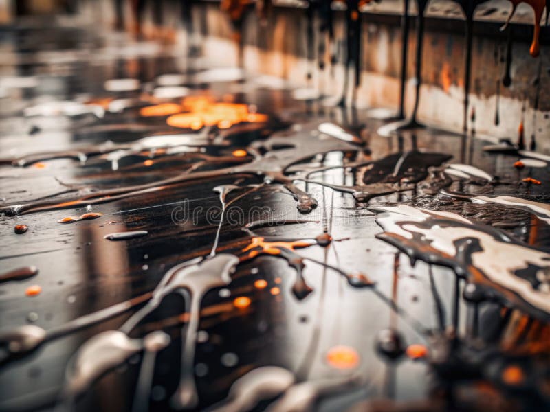 Grunge Background with Abstract Paint Drips, Creating a Chaotic and ...