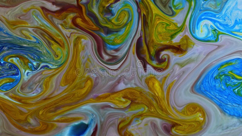 Abstract Paint Ink Spread Like Explosion on Milky Surface Stock Video ...